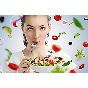 Lemarsar's Large Salad SPINNER BUNDLED with PEELER, SHARPENER and Uncut GLOVES - the Ultimate Tool for Crispy Lettuce, Perfectly washed Vegetables and Fruits - 4 ITEMS