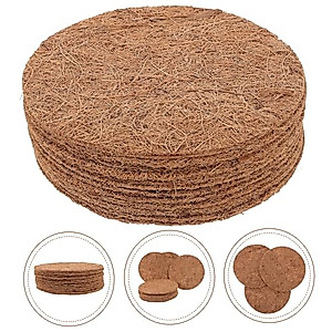 CORHAD 12pcs Pigeon Nest with Brown Cushion Budgie Bird Eggs Nesting Pads Fleece Bird Eggs Mat Nest Pads Chicken Bird Breeding Supplies Bird Hatching Incubator Bird Racing Mat Coop Coir