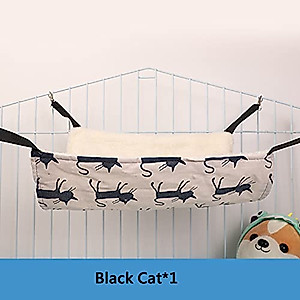 FLAdorepet 3 Pieces Guinea Pig Rat Cage Hammock Small Animal Hanging Bed for Ferret Sugar Glider Chinchilla Puppy and Cat (13.7 * 13.7inch, 3 Packs)