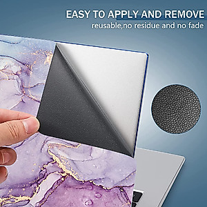 Laptop Skin Sticker Decal,13.3" 14" 15" 15.4" 15.6 inch Laptop Universal Vinyl Skin Sticker Cover,Dustproof Waterproof Reusable Art Decal Protector with Free 2 Wrist Pads (Marble 6)