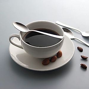 AYFDISHS 6-Piece Demitasse Espresso Spoons,5.1-Inch Mini Coffee Spoons Stainless Steel Small Spoons Mini Espresso Spoon for Dessert Ice Cream