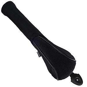 Andux 4 Pack Long Neck Golf Hybrid Club Head Covers Dial No. Tag CTMT-01 Black/Black