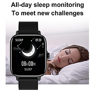 Fitness Tracker Heart Rate Monitor Blood Pressure Blood Oxygen Monitor Pedometer Watch Sleep Tracker Waterproof Smart Watch for Android Compatible iPhone Fitness Trackers for Men Women