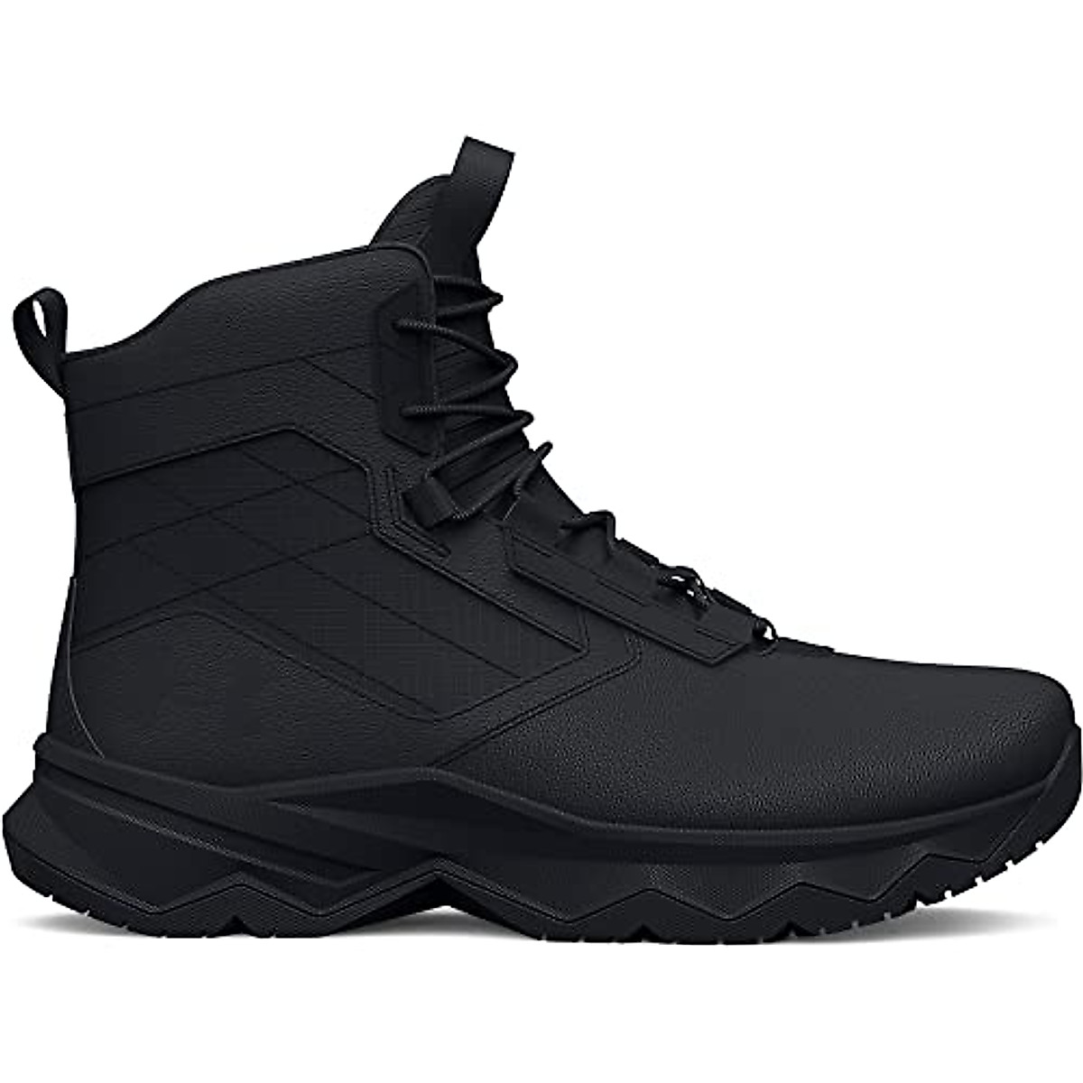 Under Armour Men's Stellar G2 6" Lace Up Boot, (001) Black/Black/Pitch Gray, 8