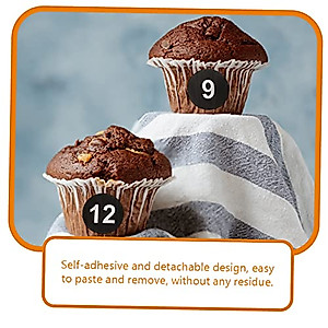 Tofficu 60 Sheets Locker Self-Adhesive Organizing of Digital Mail Bins - Cm for Adhesive Inventory Classification Number Label Stickers Decals Tool Sticker Sign Office Vinyl Round