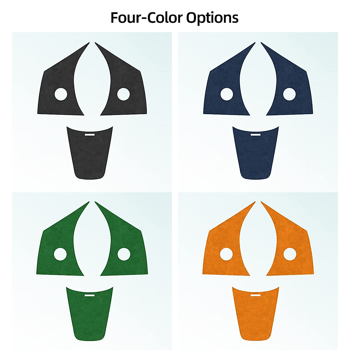 Alfanxi Car Accessories Alcantara Material Steering Wheel&Center Console&Dashboard&Door Panel&Key Covers&Holders Compatible with Tesla Model 3/Y/S (A4:Steering Wheel Trim)