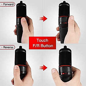 POSENPRO Cordless Electric Screwdriver, 4V Rechargeable Power Screwdriver with 15 Pcs Accessories, Screw Gun with Halo LED Light, Touch F/R Button, USB Cable, Carrying Bag & Accessory Box