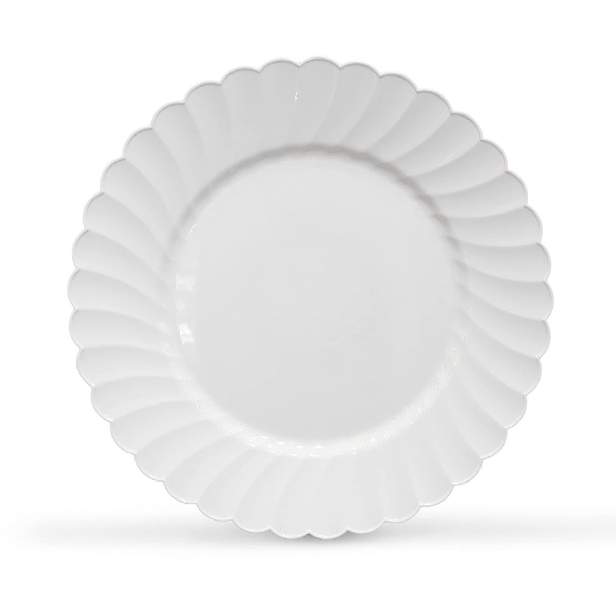 Premium Hard Plastic Round White Plates – 100 x 6” -Washable & Reusable - Party Supplies For Birthdays, Celebrations, Buffets, Fiestas, Catering & More