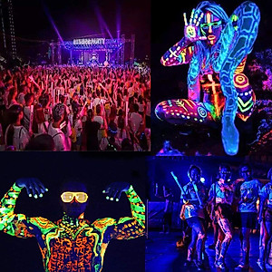 100W Black Lights Flood Light,Blacklight with Plug and Switch for Glow Party Large Space,IP66 Waterproof LED Black Lights for Fluorescent Poster,Halloween,Body Paint,Wedding.1 Pack