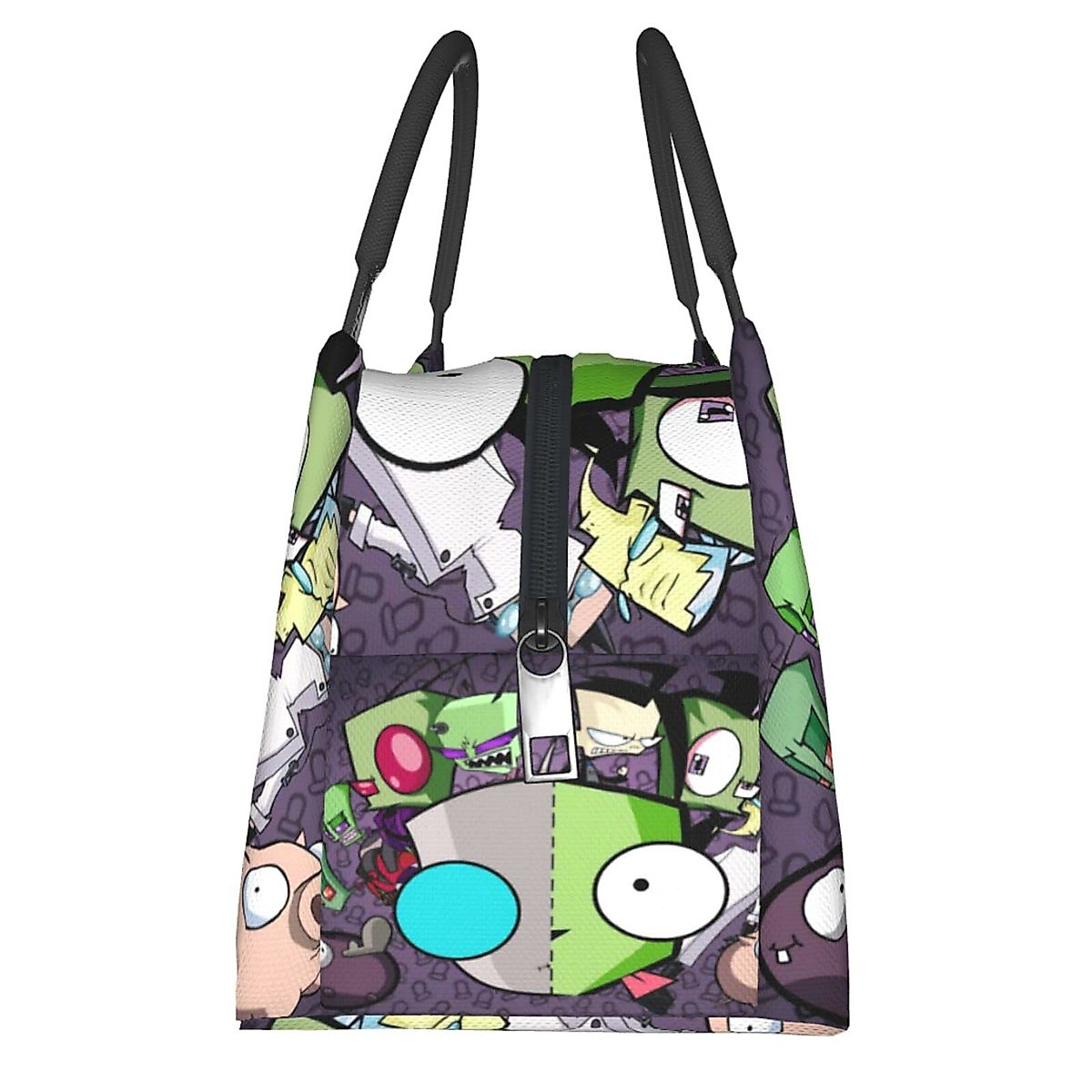 CONPELSON Lunch Bags Invader Anime Zim Insulated Lunch Tote Reusable Portable Lunch Box for Outdoor Office Picnic 11 X 6.5 X 7 in
