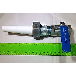 Large Ceramic Sandblaster Nozzle Assembly: C1 (3/16" ID) Nozzle Tip, Steel Ball Valve & Holder- Longer-Lasting Professional Abrasive Blasting Nozzle Tip Replacement