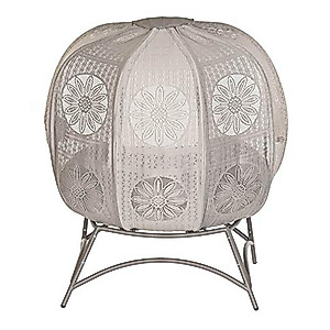 Flowerhouse Cozy 4-Legged Metal Outdoor Pumpkin Lounge Chair Dreamcatcher Sand