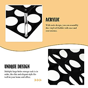 Vinyl Roll Storage Rack 20 Holes Acrylic Vinyl Rolls Holder Organizer Display Storage Stand for Art Craft Paper Room Decor (Aperture 2 Inch)