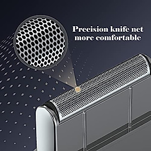 Men Electric Ultra Thin Razor, Rechargeable Single Razor, Reciprocating Mini Electric Razor for Facial Care Beard Trimmer, Cordless USB Travel Razor, Silver