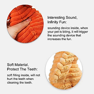 Generic MEETCARE Plush Dog Toys for Small Medium Dogs, Interactive Toys with Squeaky Sound, Soft and Comfortable, Perfect for Pet Training and Playing (Rhinoceros)