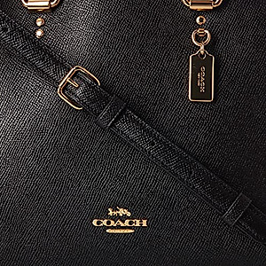 Coach Katy Satchel In Signature Canvas (Black)