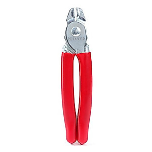 Straight Hog Ring Pliers Kit – Auto Upholstery Installation Tool for Bungee/Shock Cords/Animal Pet Cages/Bagging/Traps/Sausage Casing/Meat bags/Fencing/Railing by NIDAYE (Rings Not Included)