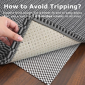 KOZYFLY Washable Entryway Rug 3x5 Ft Area Rugs Cotton Rubber Backed Throw Rugs Indoor Door Mat Kitchen Rugs Braided Floor Carpet for Front Entrance Bathroom Kitchen Living Room, Grey