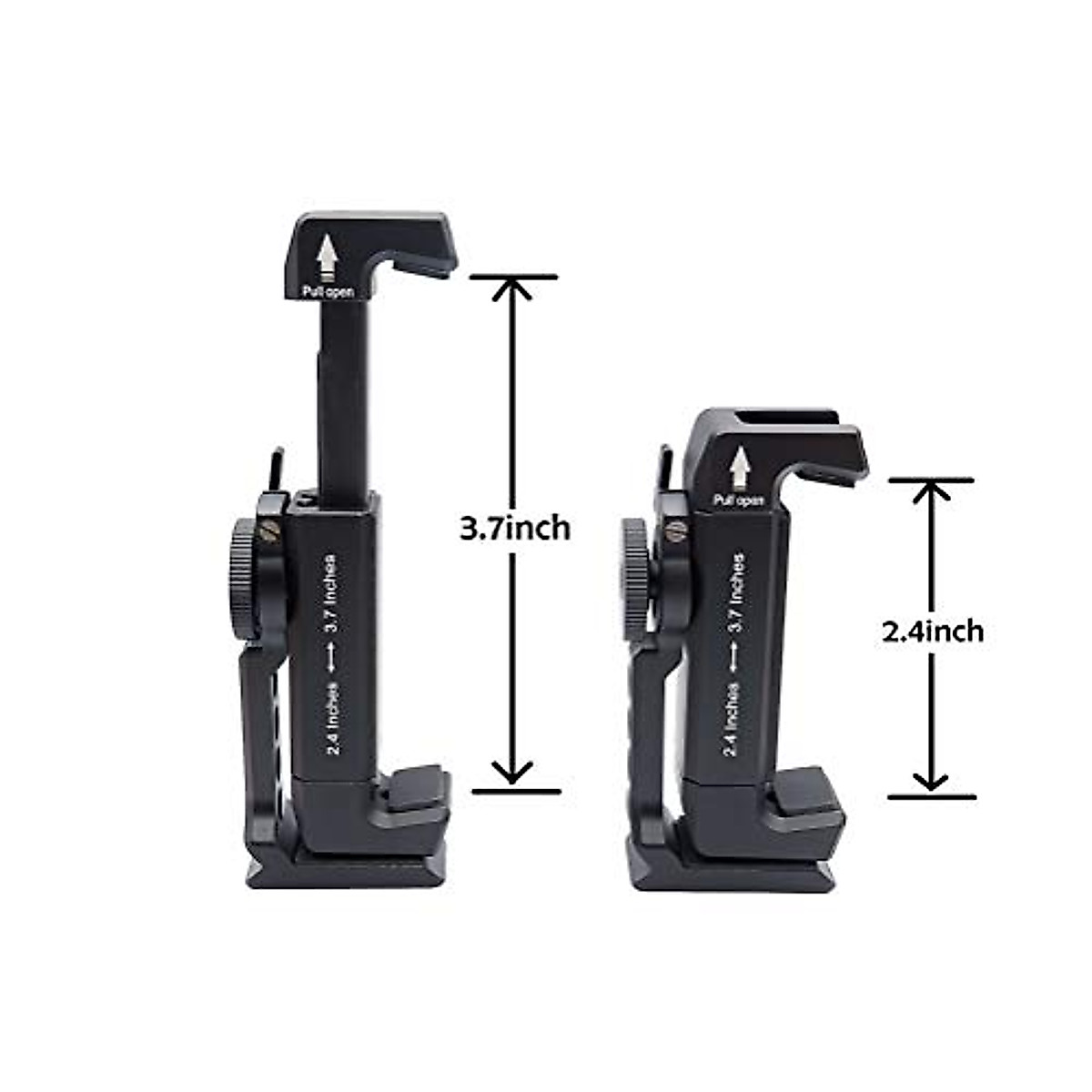 Metal Phone Tripod Mount w Cold Shoe,360 Rotation 1/4'' Screw Tripod Phone Holder Compatible with iPhone X 11 12 13 Pro Max Smartphone Holders Adapter,Cellphone Clamp,Videographer Rig Hot Attachment