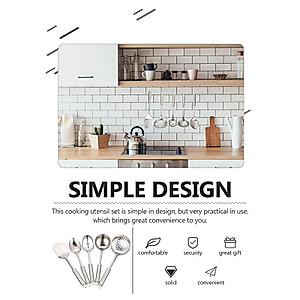 Happyyami 1 Set Set Stainless Steel Kitchenware Cutlery Set Spatulas Set Tablespoon Set Cooking Skimmer Ash Can for Fireplace Kitchen Cooking Utensils Food Spatula Kitchen Gadget Egg Spatula