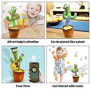 tapolexng Dancing Cactus Toy Baby Mimicking Talking and Singing Cactus Toys 120 Songs Music Repeating What You Say Plush Puppets Mimic Toy for Boy and Girl Kids Gift