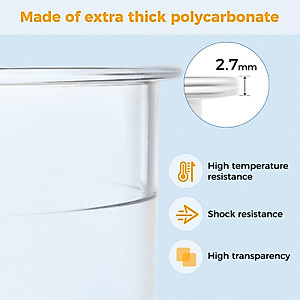 Bitinfc Creami Pint Containers Replacement for Ninja Creami Pints and Lids - 4 Pack, Creami Pints Cup Compatible with Ninja NC301, NC300, NC299AMZ Series Ice Cream Maker, 16oz