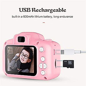 Children's Camera Digital Camera Toy Children's Education Camera Can Take Pictures Baby Mini SLR Camera 1080P HD Screen Boy and Girl Gifts,Pink