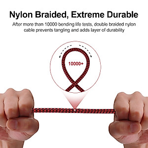 NUOSIYA XLR Cables, Microphone Cable Nylon Braided Colored Patch Cable Mic Cables, Double Shielded Balanced Cables for Microphone Audio Mixer Speaker System (50ft, Nylon Braided, 3 Colors Packs)