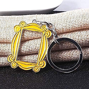 HomeWelt Frame Yellow Peephole Handmade Door Frame As Seen on Monica's Door Keychain, Great Present for Friends Fan! (Metal), Purple, Medium