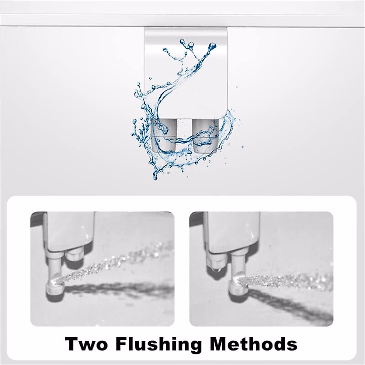 Bidet Toilet Seat dua l Nozzle, Bidet Attachment For Toilet, Non Electric Toilet Water Spray With Adjustable Water Pressure,Two Modes sel f Cleaning dua l Nozzle Smart Bidet Toilet Seat, common Fit