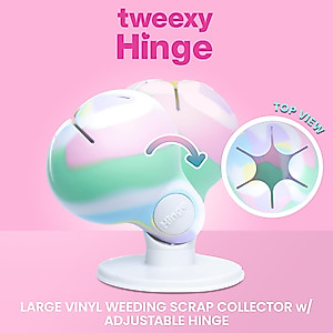 tweexy Hinge Weeding Vinyl Scrap Collector, Anti-Spill Smartgrip Airlock Suction Vinyl Holder, Craft Heat Transfer Vinyl, HTV Crafting Adhesive Paper Sheets Holder (Large, Unicorn)