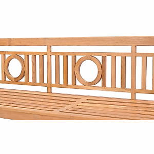 Teak Wood O Outdoor Patio Bench Extra Large, 8 Foot, Made from Solid A-Grade Teak Wood