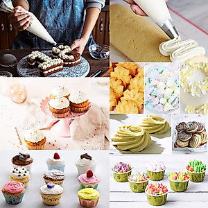 400 Pcs Disposable Piping Bags 12inch Anti-Burst Pastry Bags, Tipless Icing Piping Bag for Cake, Cream Frosting and Cookie Decoration Supplies