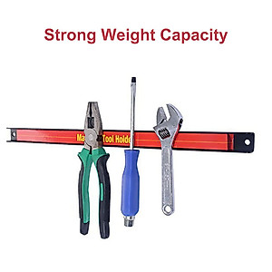 Magnetic Tool Holder,6PCS 18" Magnetic Tool Holder Strip,Heavy Duty Magnet Tool Bar Strip Rack Wall Mount,Magnet Storage Tool Organizer Racks Set for Screwdrivers, Pliers, Wrenches, Scissors (6pcs)