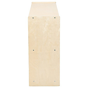 ECR4Kids 20 Cubby Mobile Tray Storage Cabinet, 4x5, Classroom Furniture, Natural