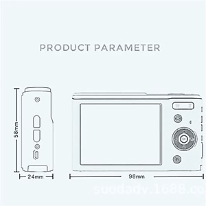 MEENE Digital Camera 48MP 2.4 Inch LCD Video Blog Camera 16X Zoom Kids Camera Student Camera Card Camera (Color : Silver)
