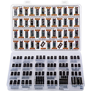 Big CMOS Logic 4000 4500 IC Series Assortment Box 46 Types, 120 pcs, CD4001 CD4011 CD4017 CD4022 CD4027 CD4047 CD4049UBE CD4060 CD4071 CD4081 CD4503 CD4543 CD4553 etc.