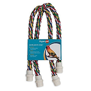 JW Pet Booda Byrdy Bush Interactive Bird Toy, Cable Cross Multi, Medium