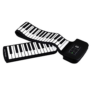Aidashine Portable 88 Keys Roll Up Piano Keyboard Piano, Silicone Flexible Foldable Keyboard Hand-Rolling Piano with Sustain Pedal