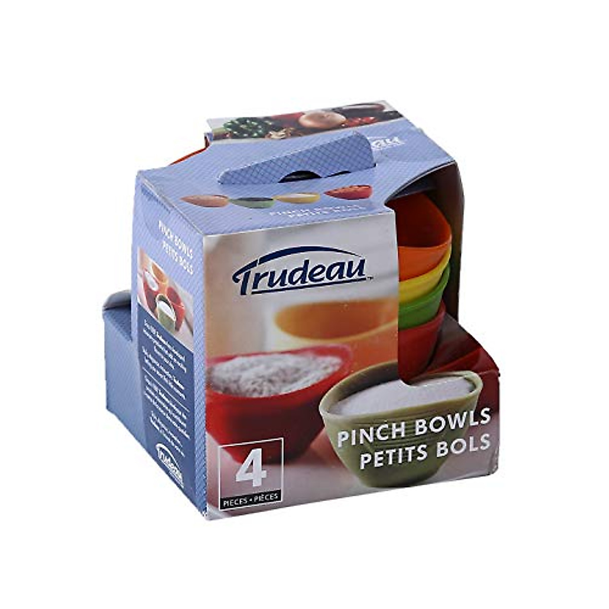 Trudeau Silicone, Set of 4 Pinch Bowls, 3-1/2 by 3-1/2, Multicolor (0990059)