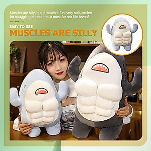 Stuffed Shark Plush Kids Kids Couch Pillows Stuffed Animals Cookie Run Kingdom Stuffed Doll Adorable Muscular Doll Decorative Plaything Boyfriend Couch Pillows Couch Pillows