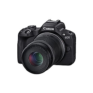 Canon EOS R50 Mirrorless Vlogging Camera (Black) w/RF-S18-45mm F4.5-6.3 is STM & RF-S55-210mm F5-7.1 is STM Lenses, 24.2 MP, 4K Video, Subject Detection & Tracking, Compact, Smartphone Connection