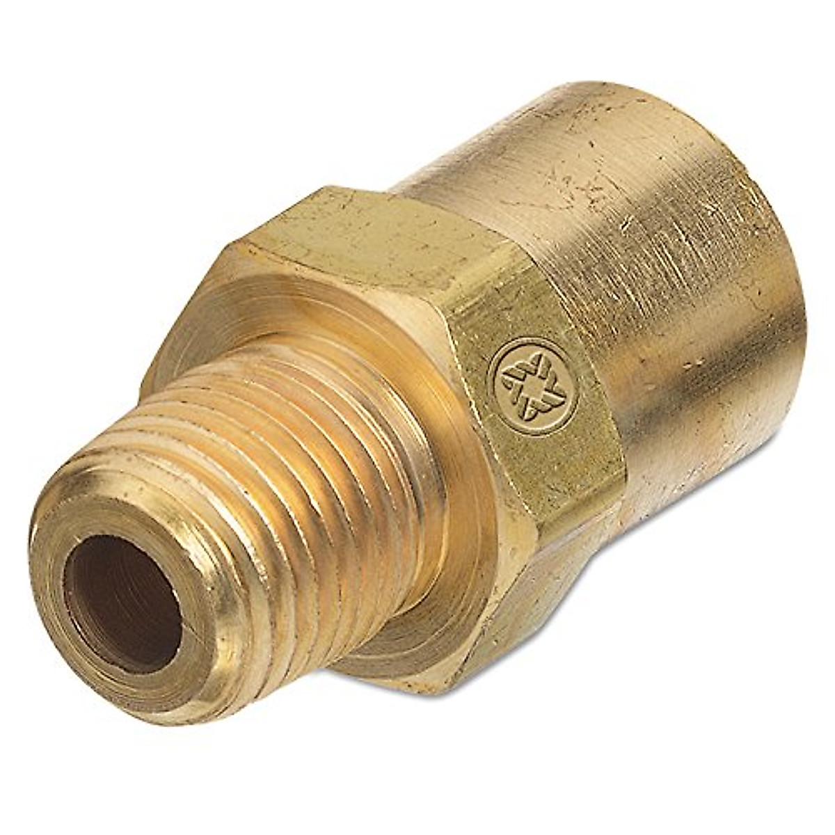 Western Enterprises AW-15A Inert Arc Adaptors, 200 PSIG, Brass, B-Size, 1/4" (NPT), Inert Gas, Male/female Connection, 0.5 Length, B-Size