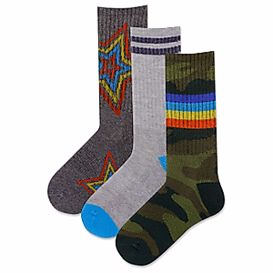 Hot Sox unisex child Crew Socks, Multi-colored, X-Small US