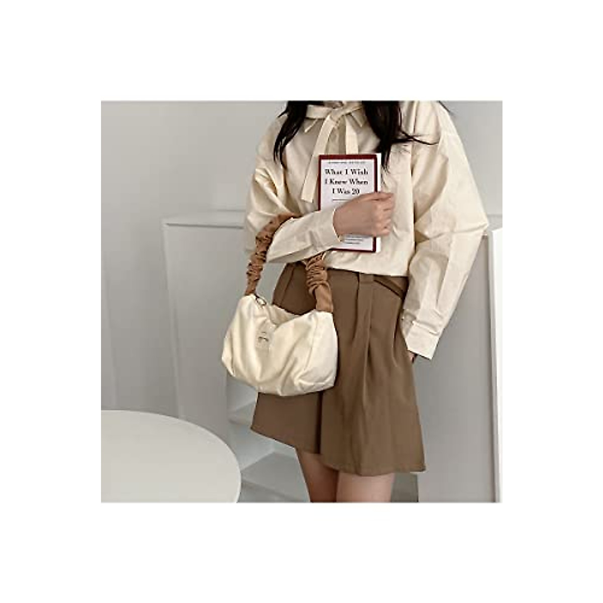 Ulisty Women/Girls Small Corduroy Underarm Bag Fashion Cute Shoulder Bag Mini Hobo Bag Casual Handbag blue