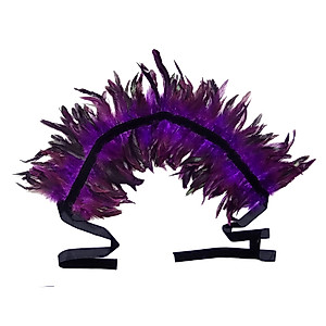 ZAKIA Gothic Natural Feather Cape Shawl Shrug Shoulder Wrap Collar Halloween Party Scarf