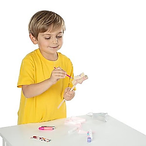 Melissa & Doug Created By Me! Paint & Decorate Your Own Wooden Princess Wand Craft Kit, Pink - Great For Rainy Days, Toys For Kids Ages 4+