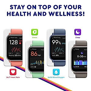 OCTANDRA Ignite VeryFit 1.8" Alexa Built-in Bluetooth Answer Call Smart Watch HR Heart Rate Blood Oxygen Saturation Sleep Monitor Step Counter Fitness Tracker Watches for Men Women (IDW01 BT) (Brown)