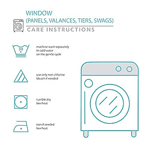 Lush Decor Linen Button Farmhouse Valance, 18"L x 84"W, Linen