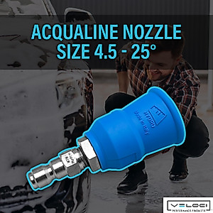 MTM Hydro Acqualine Pressure Washer Nozzle Guard Holder Tips Protector with 1/4” Quick Coupler Plug, 25 Degrees 4.5